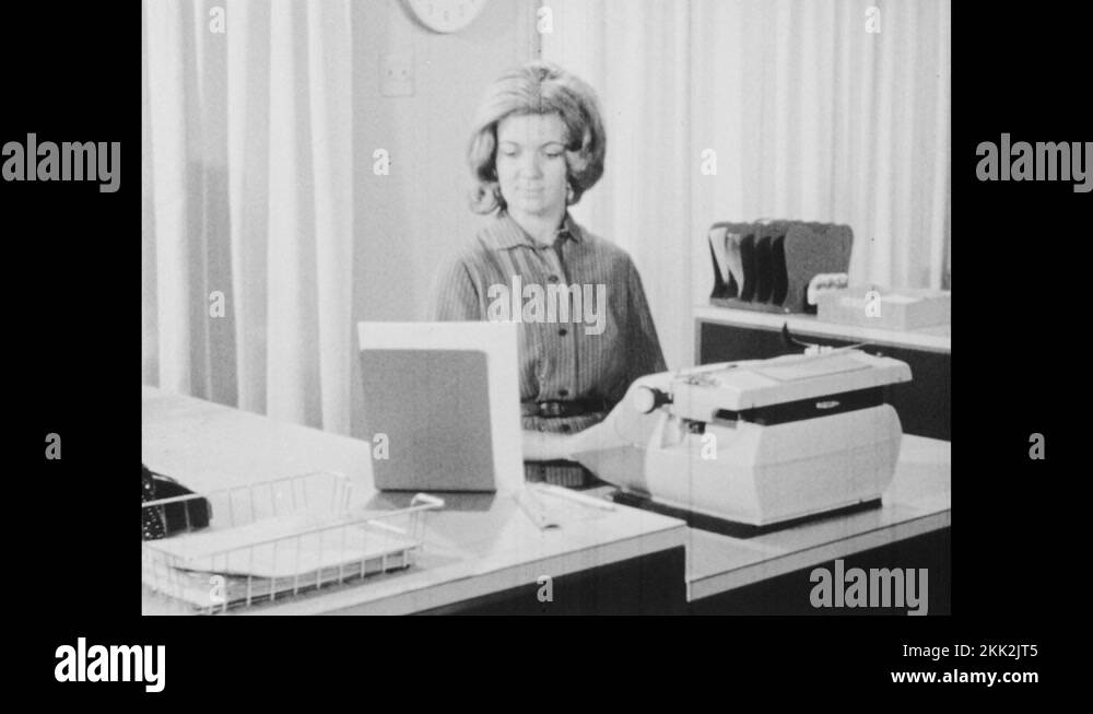 1960s: secretary reading off transcript while she types it, secretary ...