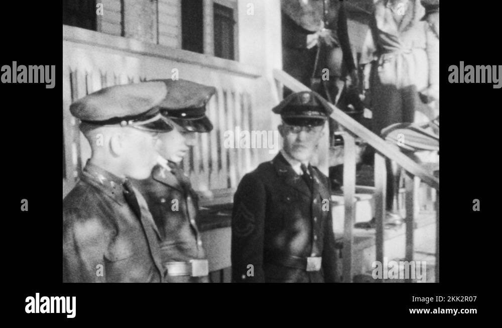 1930s: Culver Military Academy cadets and family members mingle outside ...