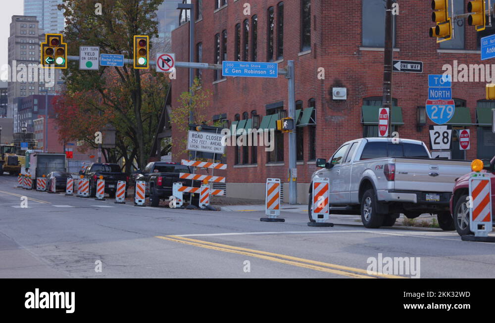 Downtown road construction Stock Videos & Footage - HD and 4K Video ...