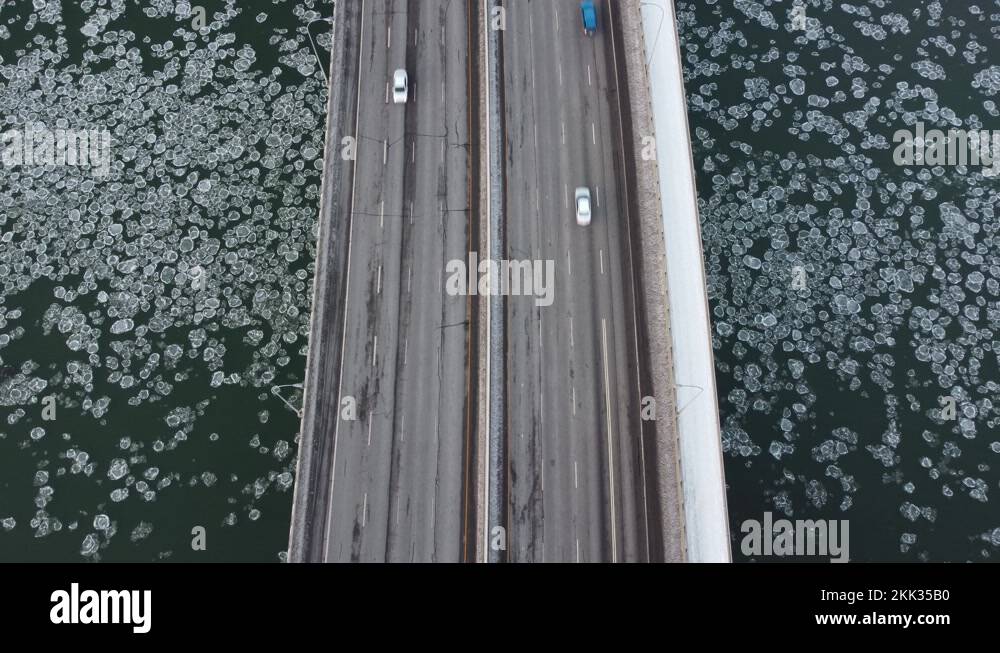 Rare iceberg circular fungi algae bubbles headed west at a birds eye ...