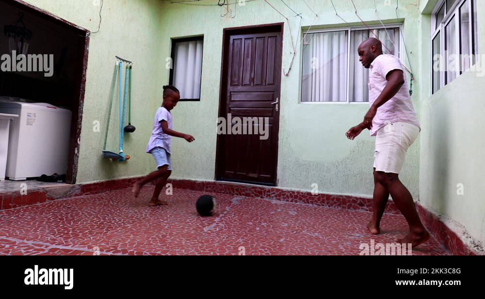 Parent And Child Bonding Father And Son Playing With Ball Together Stock Video Footage Alamy