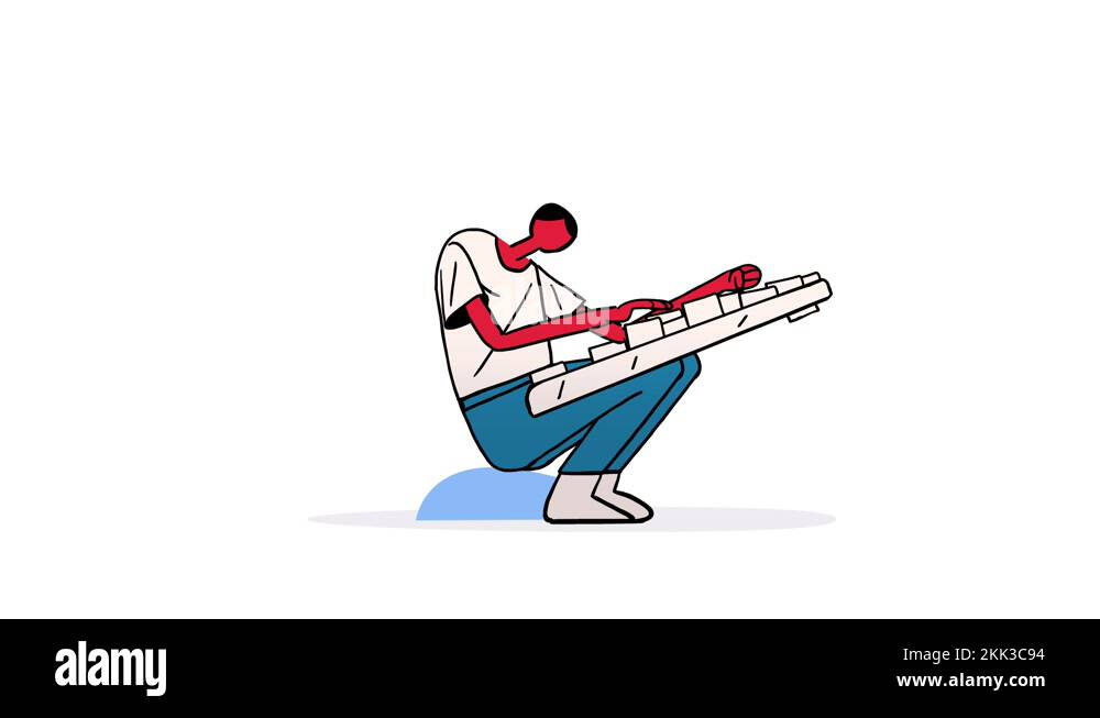 Hand drawn cartoon nervous man Stock Videos & Footage - HD and 4K Video ...