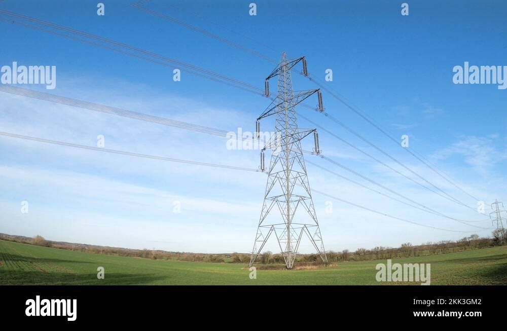 Pylon in field blue sky Stock Videos & Footage - HD and 4K Video Clips ...
