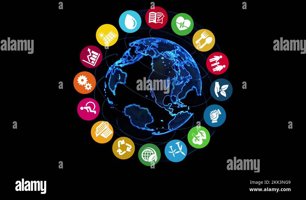 SDGs (Sustainable Development Goals) concept icon animation Stock Video ...