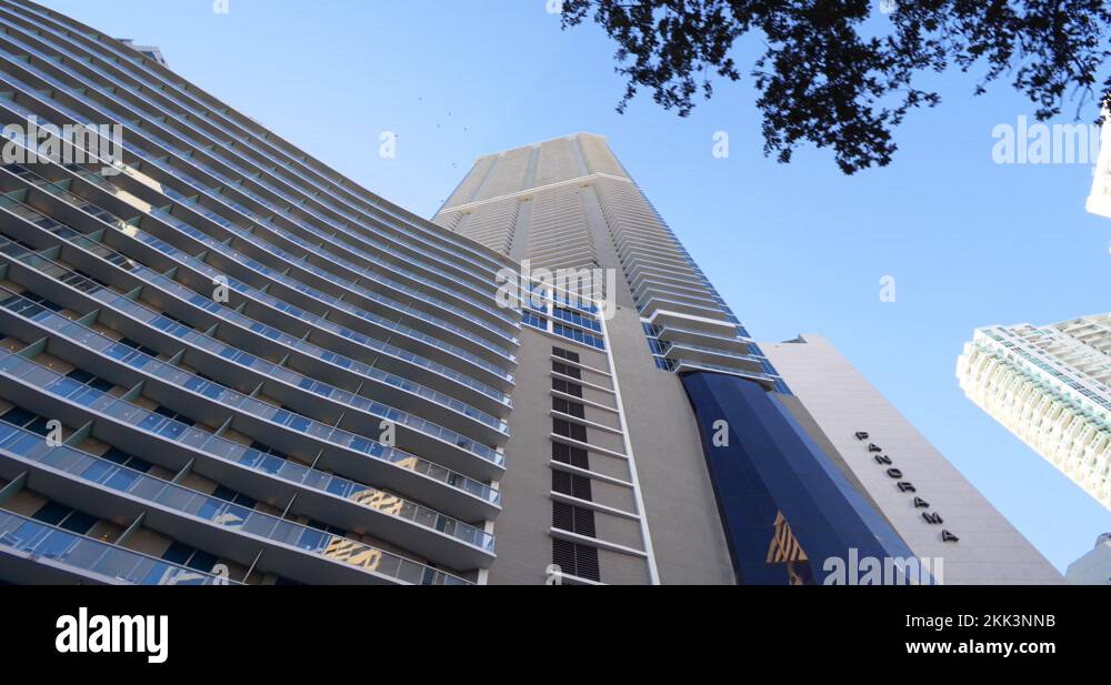 Panorama Tower Brickell tallest building in the city 4k motion video ...