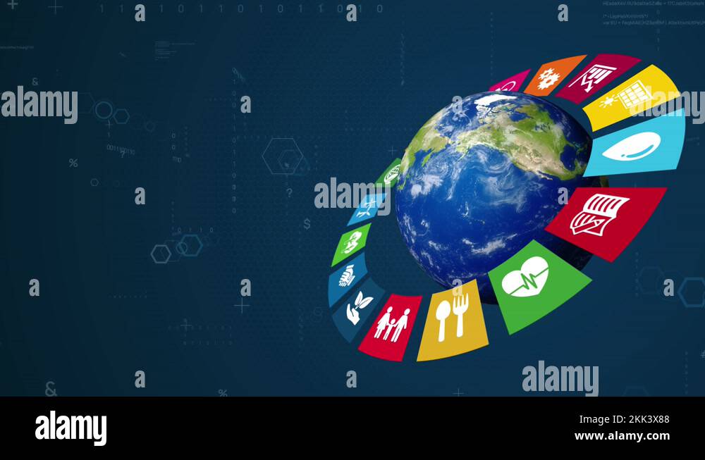 SDGs (Sustainable Development Goals) concept icon animation Stock Video ...
