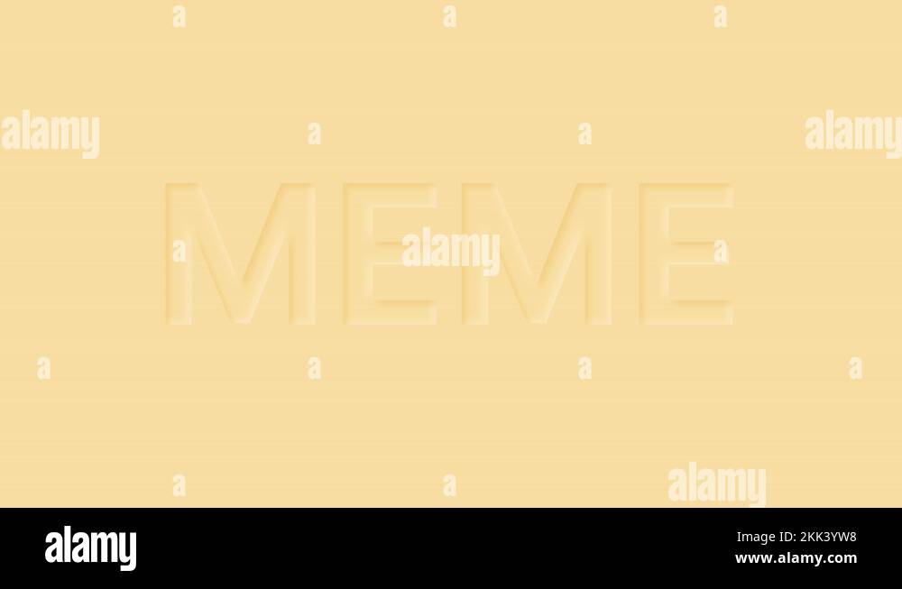 Word Meme in pastel color. Trendy neumorphism loop animation Stock ...
