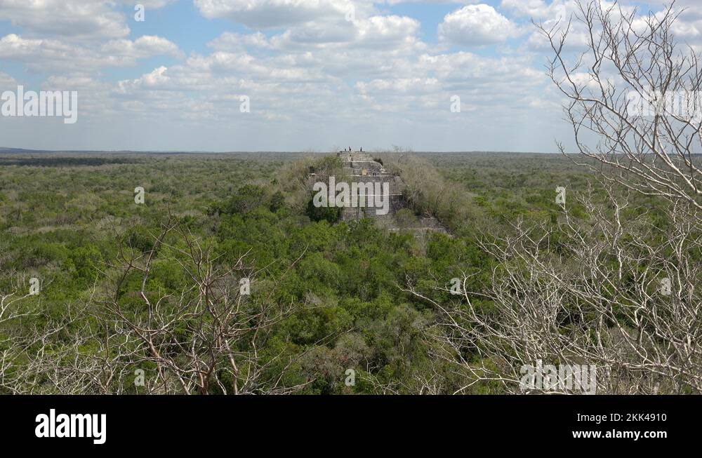 Pyramid (Structure I) at the Calakmul Mayan Ruins. Campeche, Mexico ...