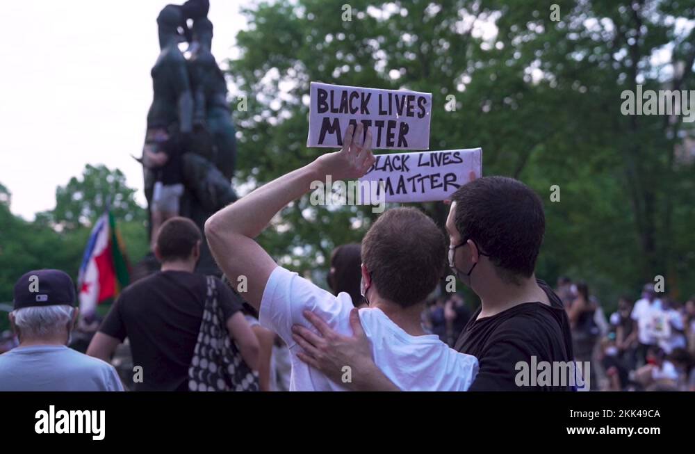 Gay couple showing support during Black Lives Matter Protest Stock ...