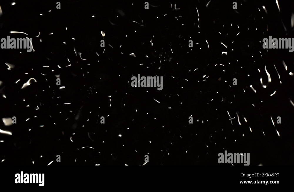 Wave patterns resembling subatomic particles pulse in a black void ...