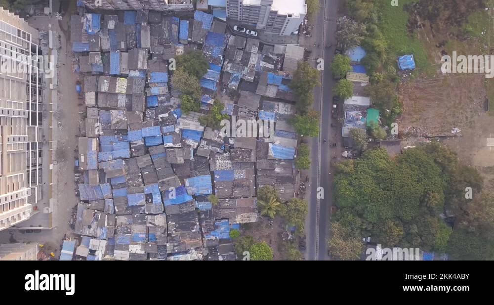 Crowded Settlements On Slum In Mumbai, India - Informal Housing ...