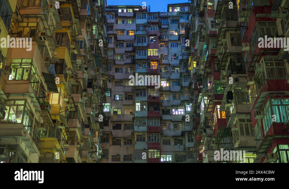 Residential Buildings in Hong Kong, China, Population Density Concept ...