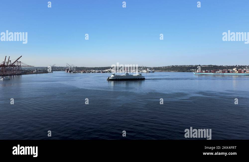 Seattle ferry water puget sound ferry skyline washington elliot bay ...