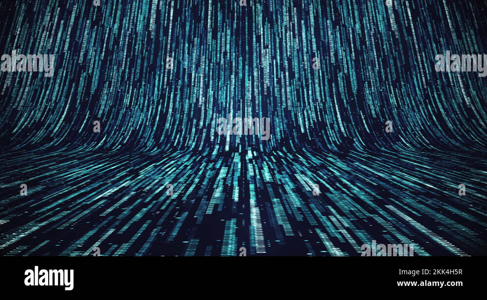 3D Futuristic Data And Codes Slowly Moving. Futuristic Tech Background ...