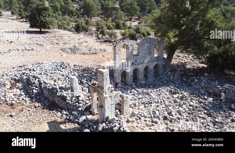 Ruins of church Angel Gabriel near demre in turkey. Located in the ...