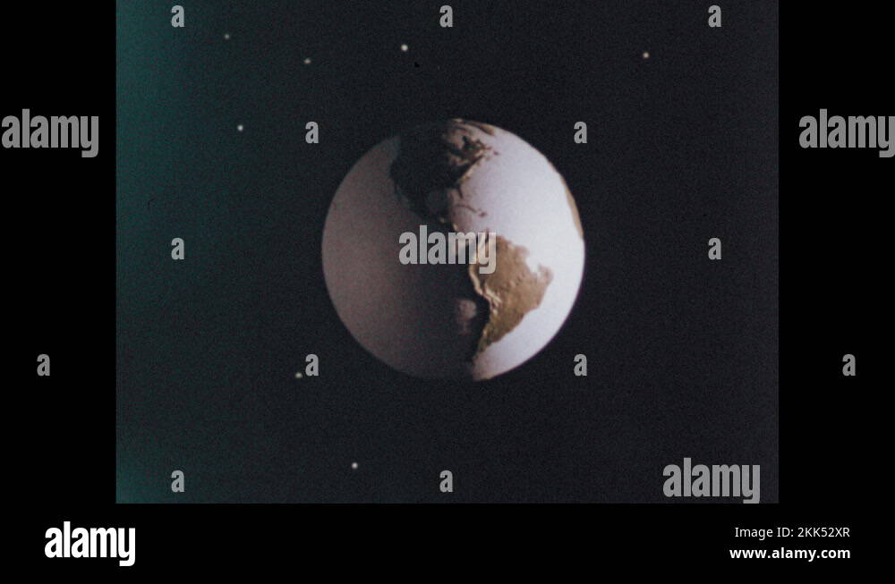 1960s: Model of Earth in space. Model rotates with pin in location on ...