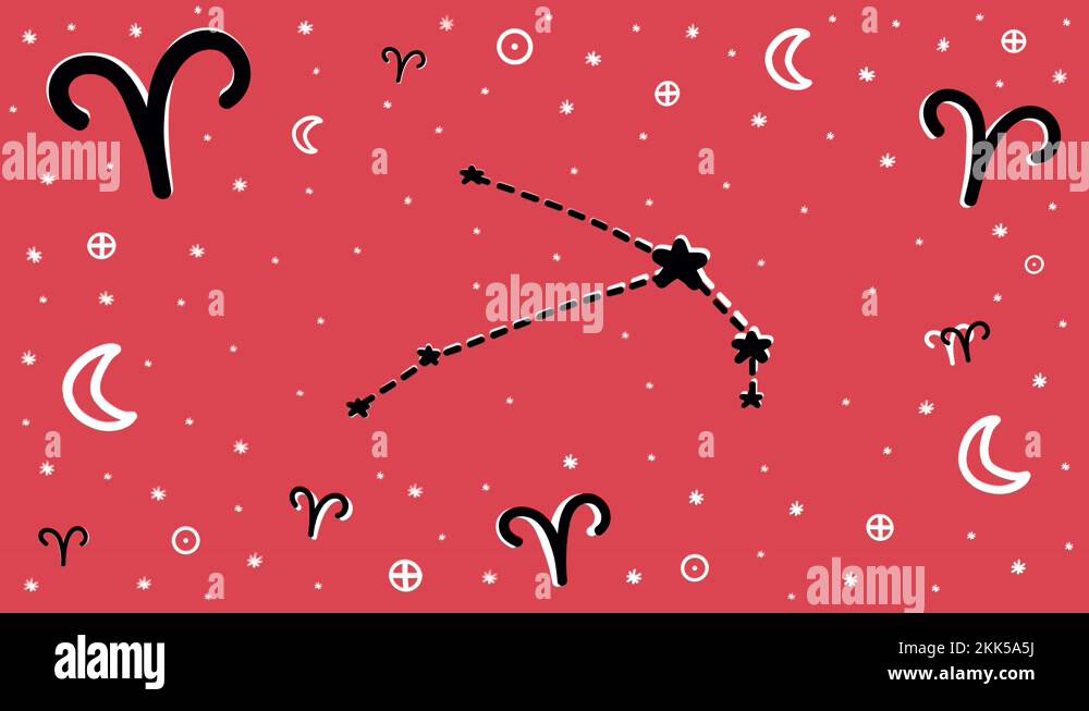 Aries symbol zodiac sign illustration Stock Videos & Footage - HD and ...