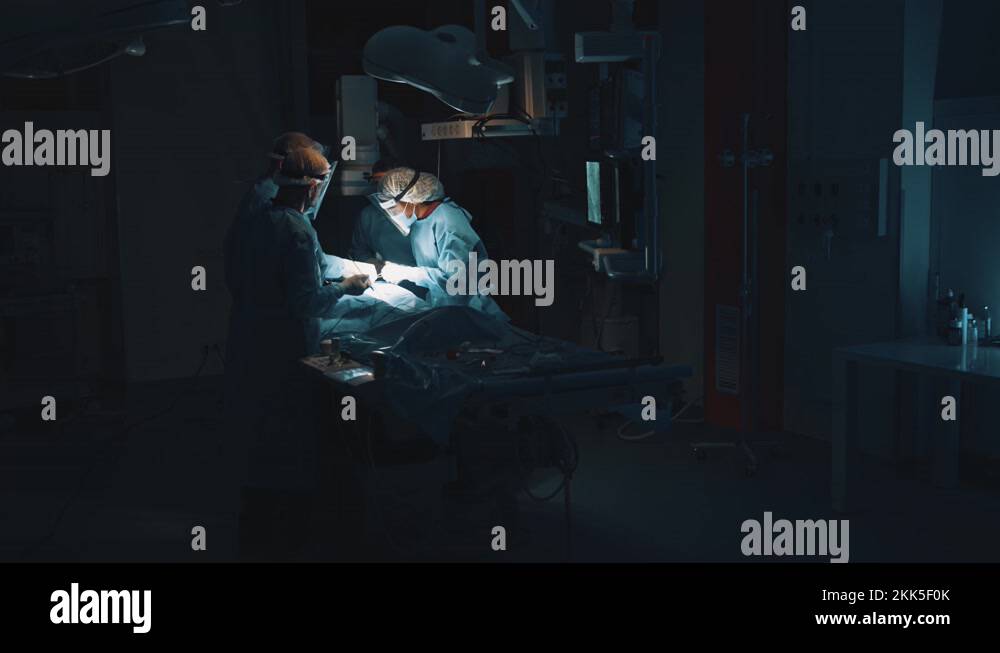 Difficult operation. Zoom view with motion camera at the professional ...