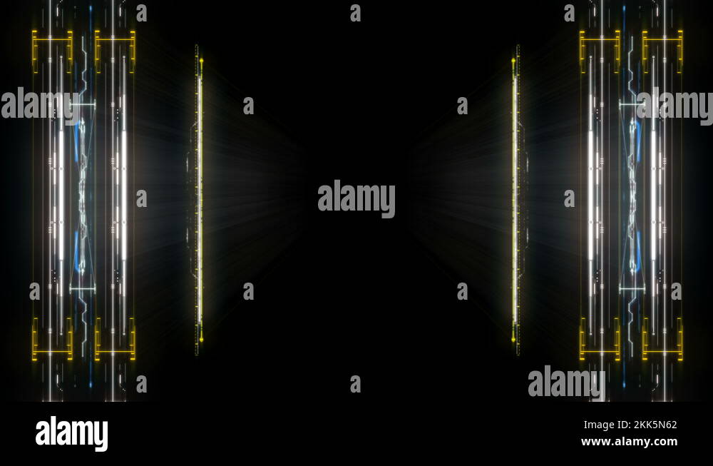Artificial intelligence scanning process abstract digital columns lines ...