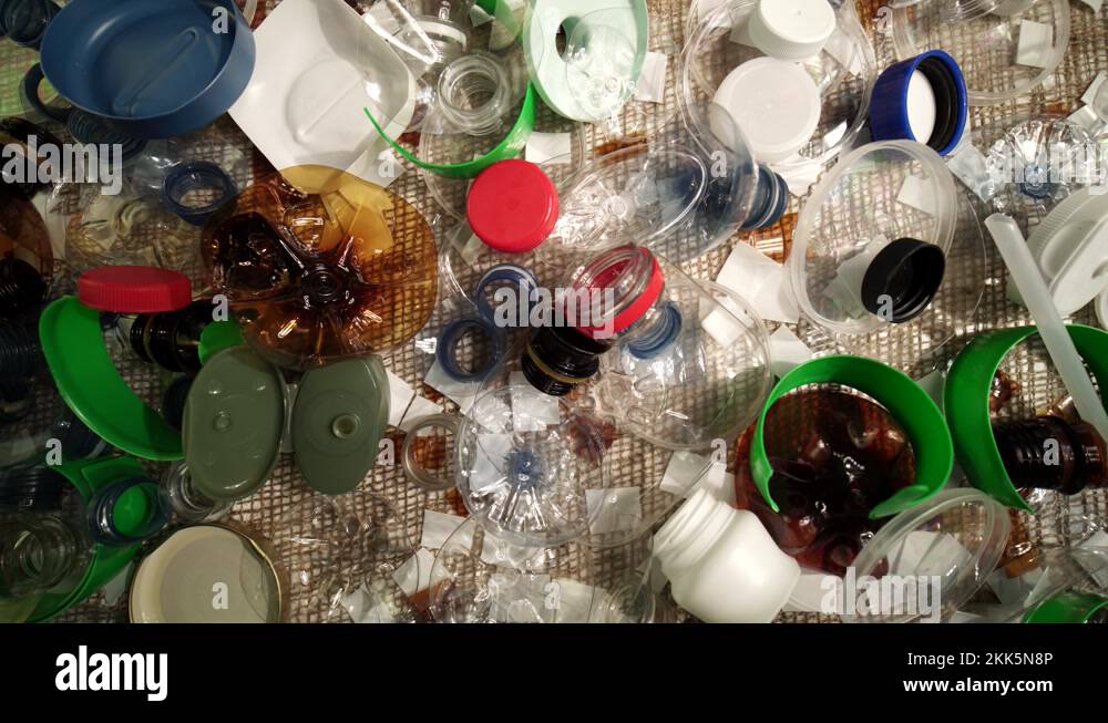 Single use plastic garbage from one household. Bring awareness to over ...