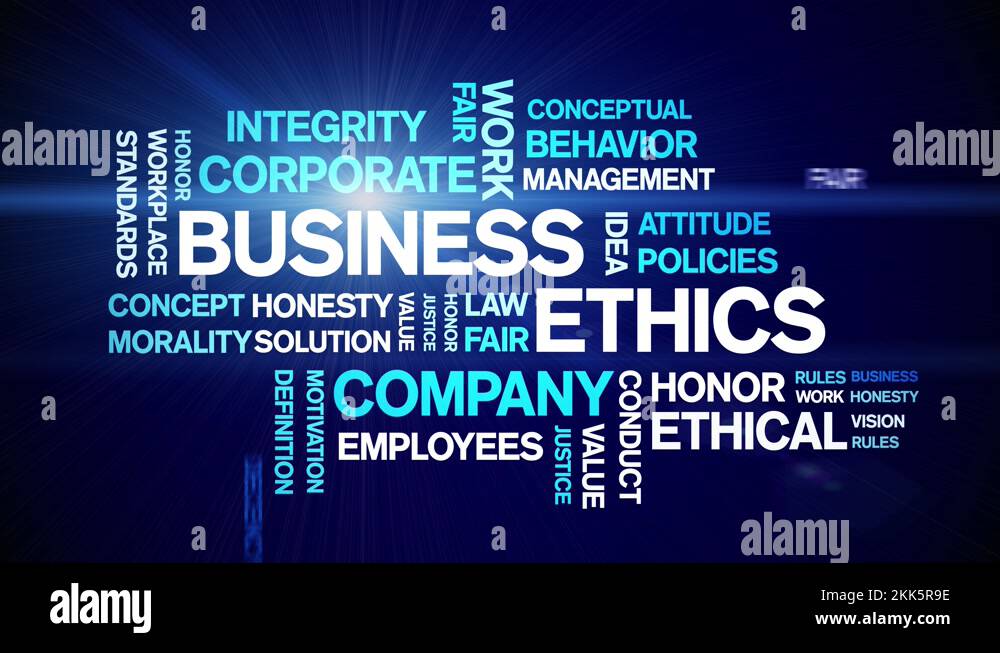 4k Business Ethics Animated Tag Word Cloud,Text Animation design ...