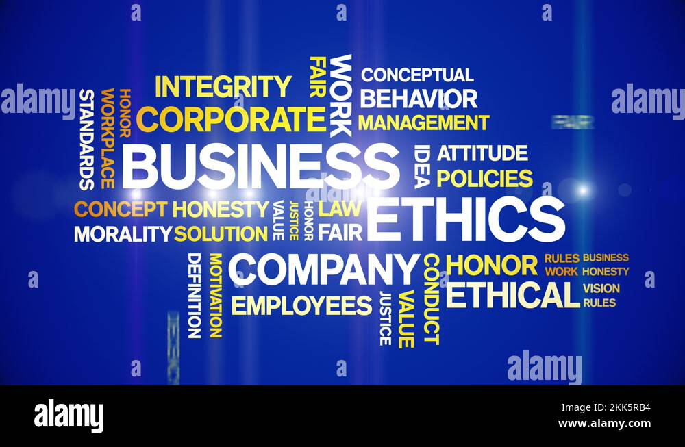 4k Business Ethics Animated Tag Word Cloud,Text Animation design ...