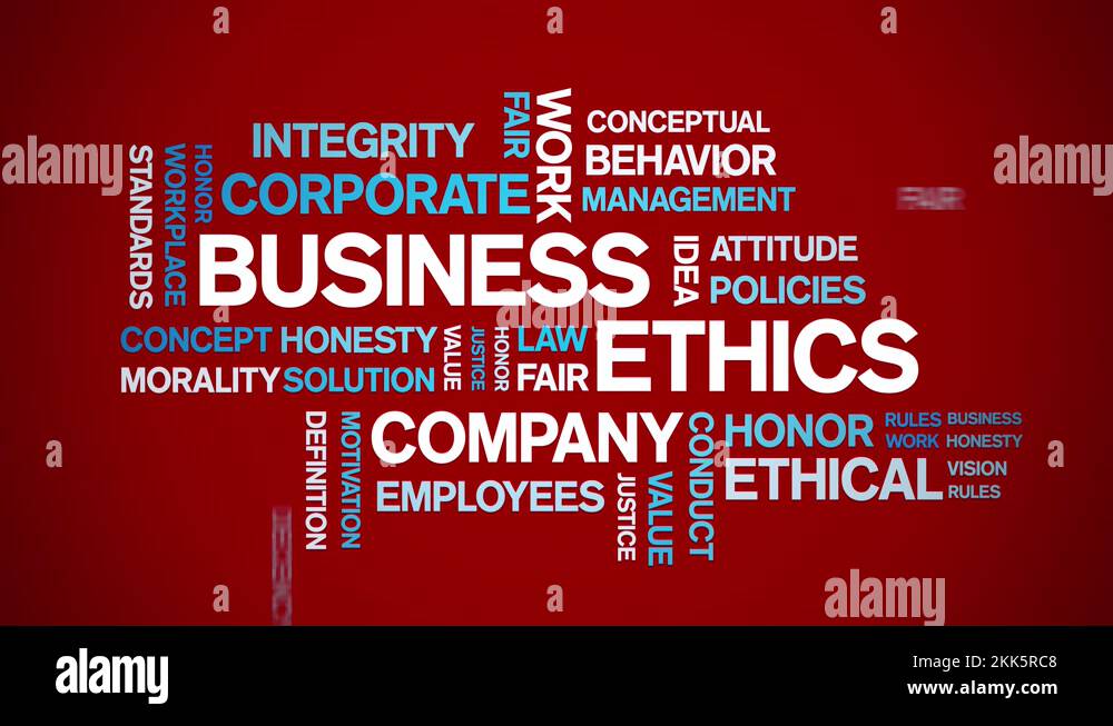 4k Business Ethics Animated Tag Word Cloud,Text Animation design ...