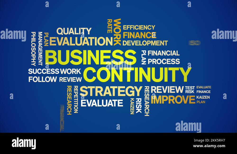 4k Business Continuity Animated Tag Word Cloud,Text Animation seamless ...