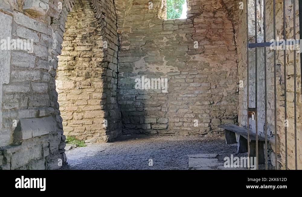 Empty Tomb in Ancient Medieval Rock Prison Cell Historical Building ...