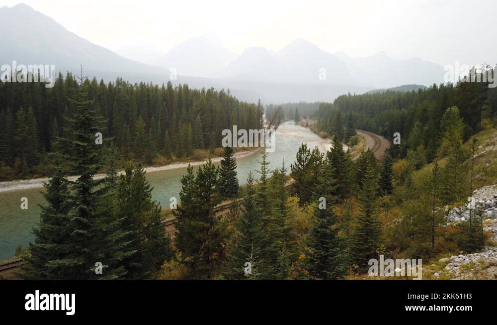 Alberta banff national park canada canadian rockies morants curve train Stock Videos & Footage ...