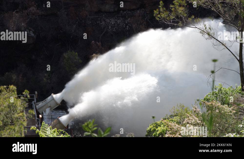 Water shooting out of the Dam Pumps with a lot of pressure at Cataracta ...