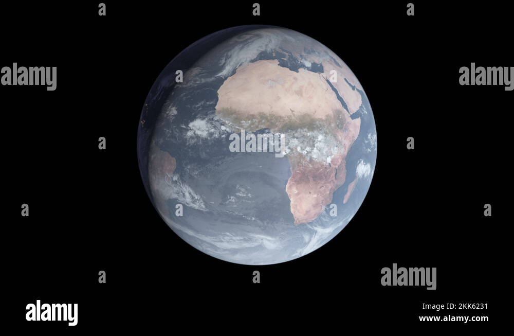 Planet Earth from geostationary orbit. Extremely detailed 24 hour time ...