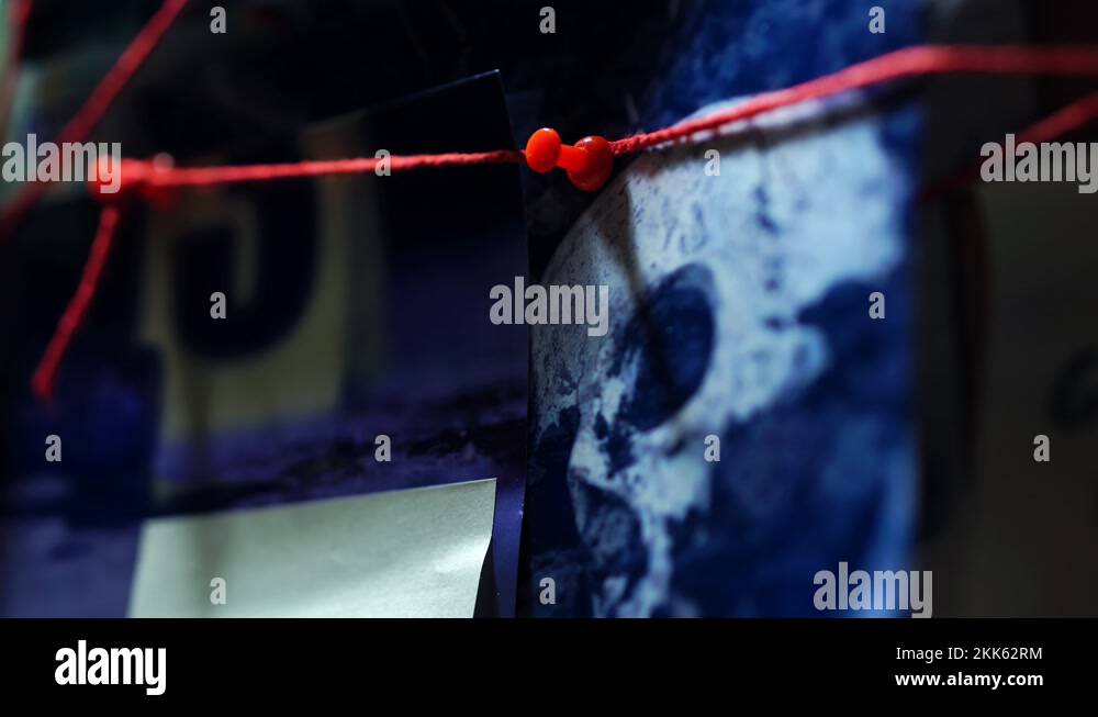 Police Crime Board With Detail Of Victim's Skull, Cinematic Unsolved ...