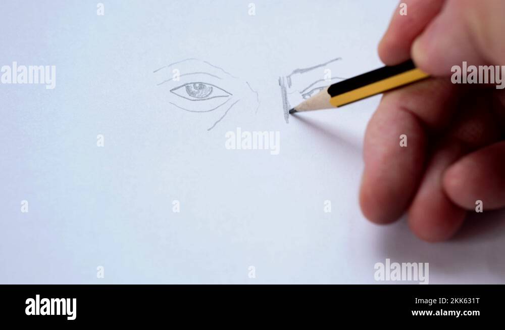 Sketch Artist Drawing Male Murder Suspect, Cinematic Police Murder ...