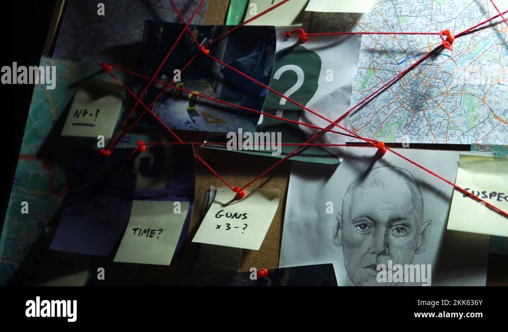 Unsolved Crime Board Mystery Case , Cinematic Police Murder ...