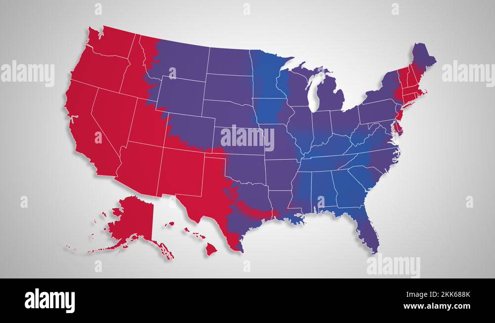 Red states blue states map Stock Videos & Footage - HD and 4K Video ...