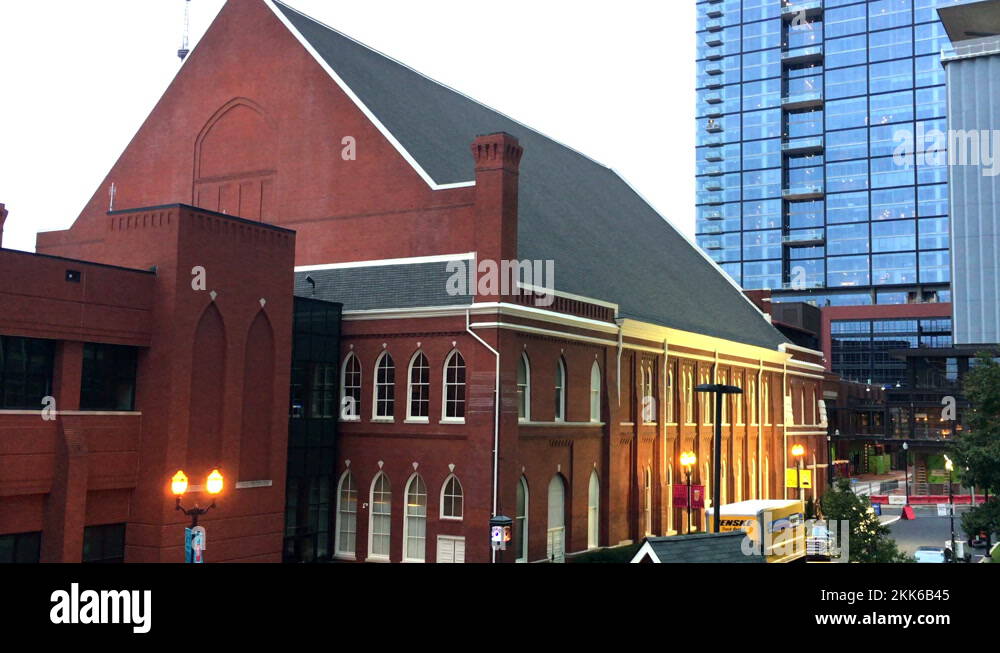 Ryman auditorium, red brick historic former home of the Grand ol' Opry ...