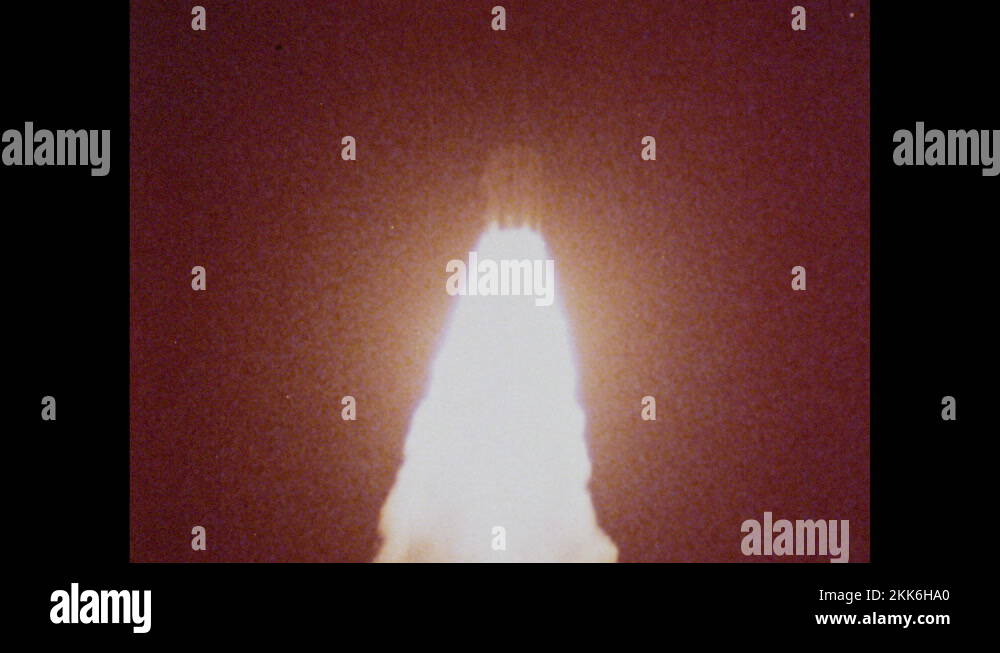 1960s: Rocket launches into sky Stock Video Footage - Alamy