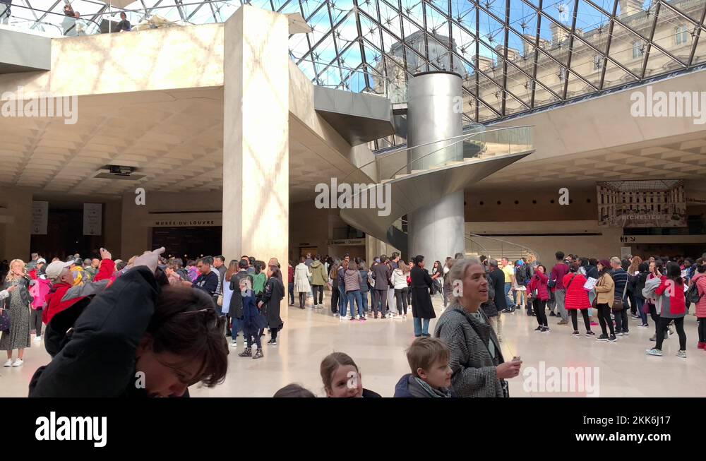Louvre museum inside pyramid Stock Videos & Footage - HD and 4K Video ...