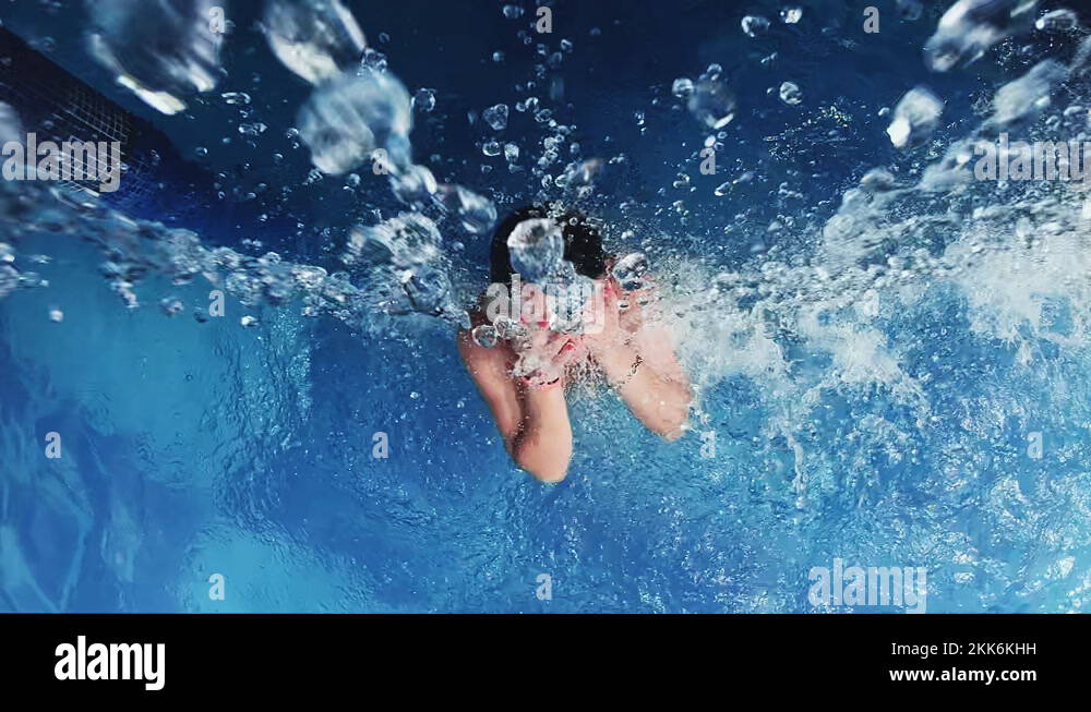 Woman hydrotherapy relaxing under water jet stream in spa resort Stock ...