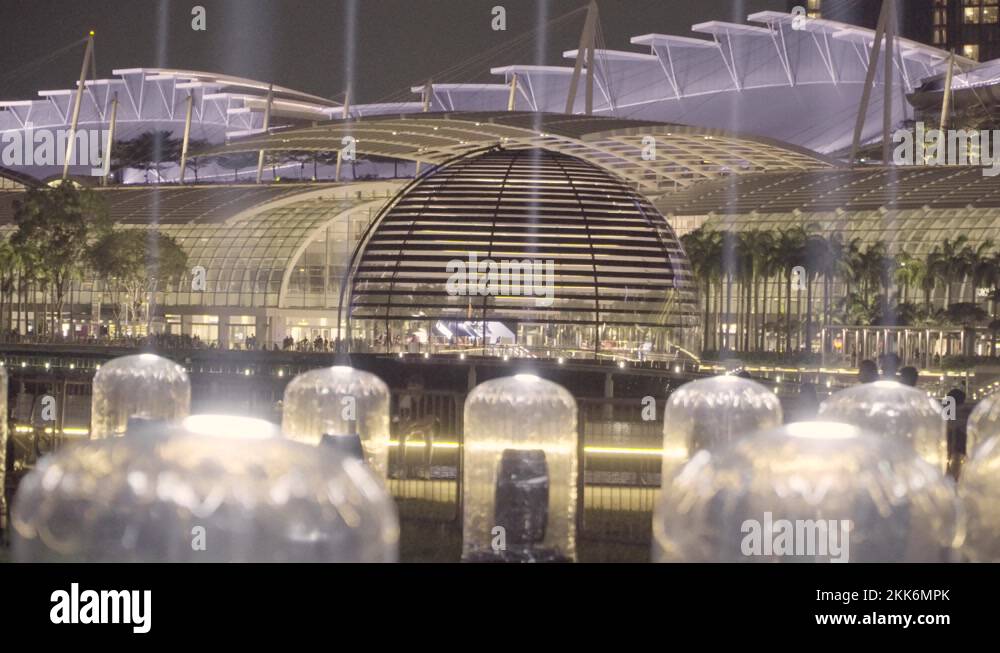 Floating Apple Store At Marina Bay Sands From The Shine A Light Stock ...
