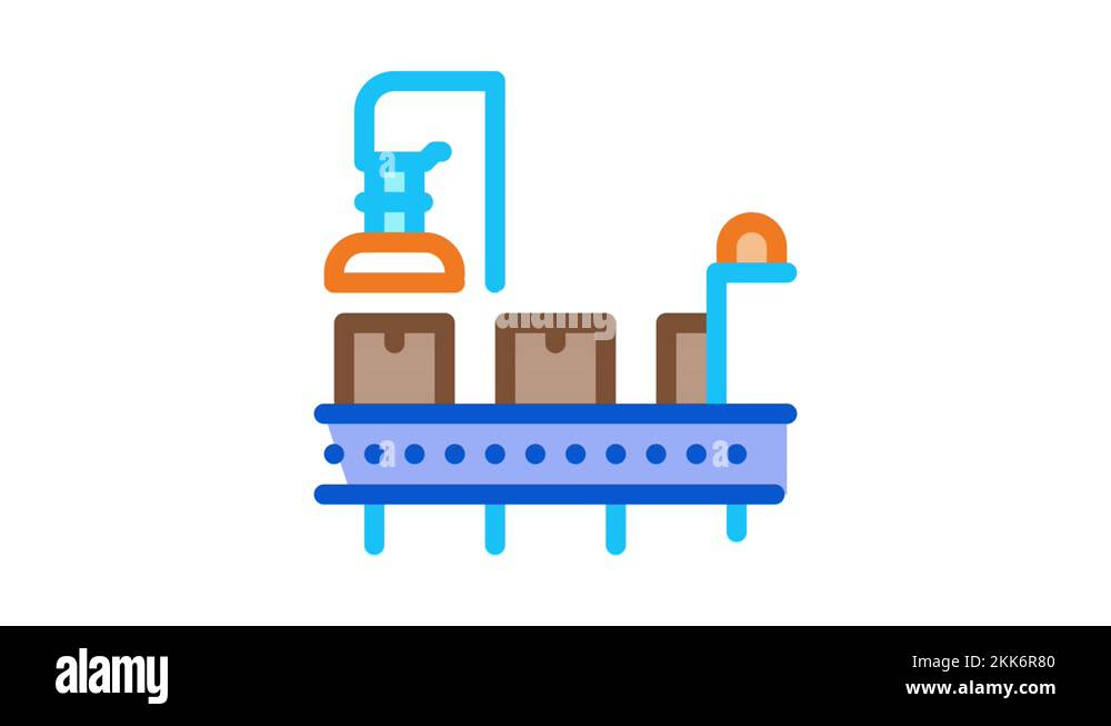 manufacturing process Icon Animation Stock Video Footage - Alamy