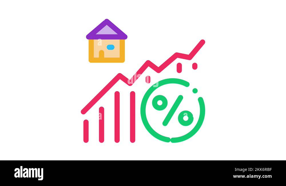 real estate growth infographic Icon Animation Stock Video Footage - Alamy