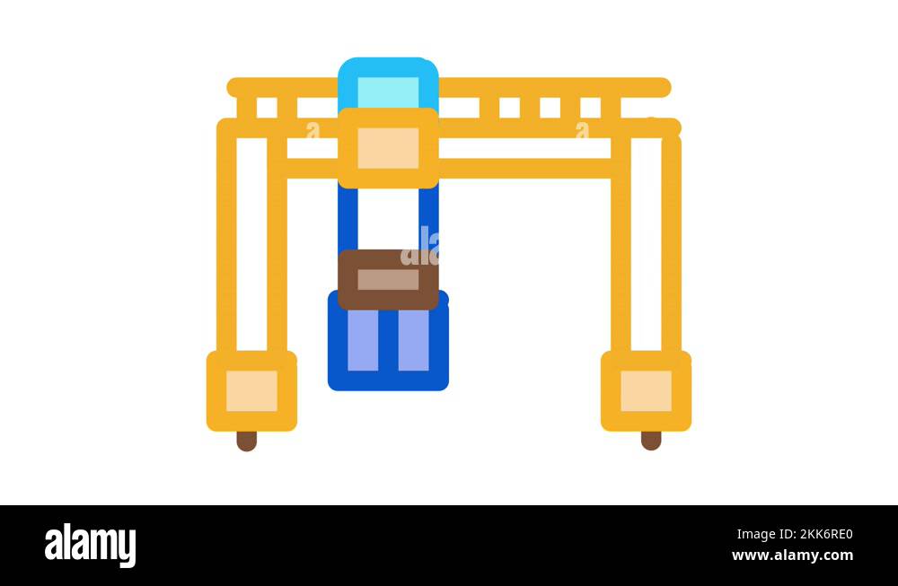 crane terminal with container Icon Animation Stock Video Footage - Alamy
