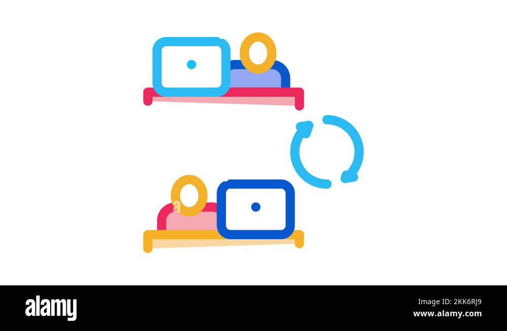 Internet connection employee icon animation Stock Videos & Footage - HD ...