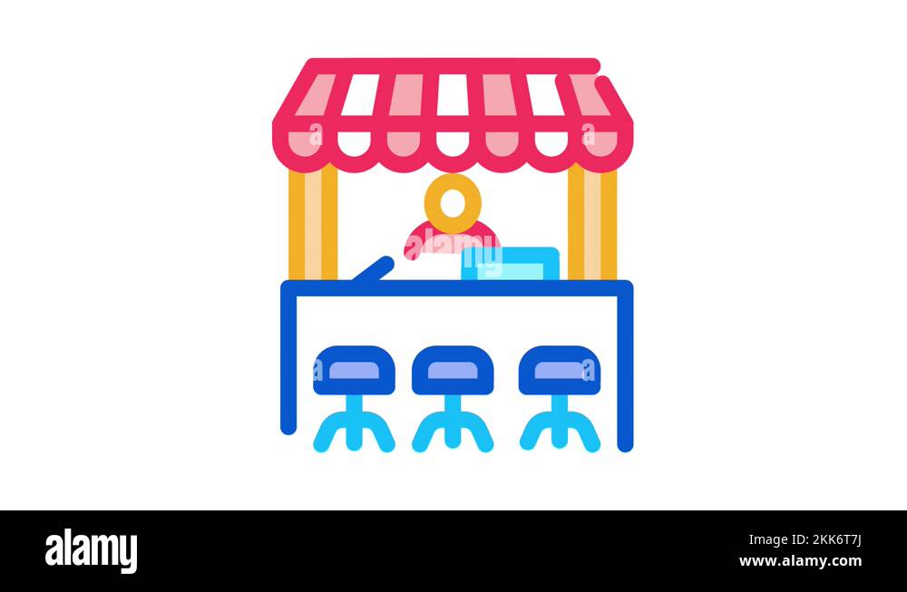 street food stand Icon Animation Stock Video Footage - Alamy