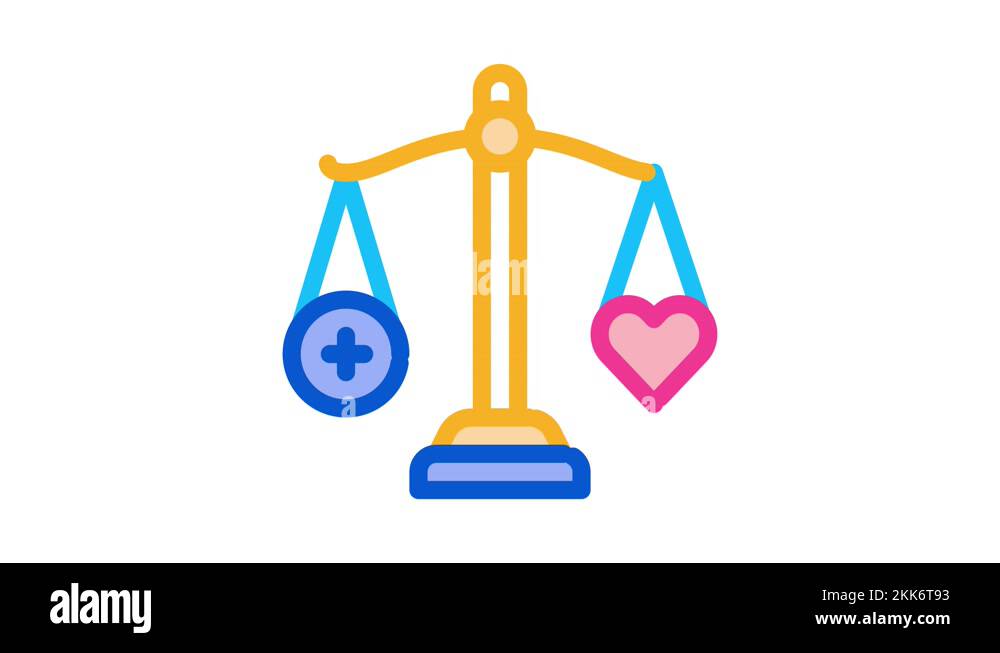 scale heart weight Icon Animation Stock Video Footage - Alamy