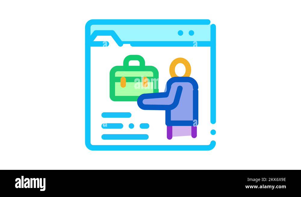 person resume information folder Icon Animation Stock Video Footage - Alamy