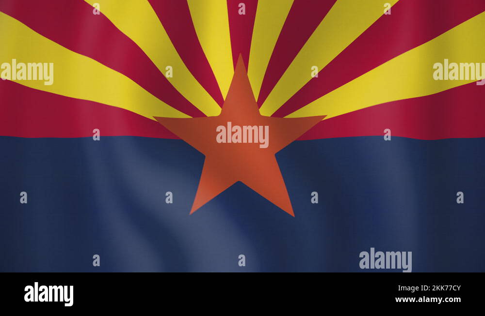 Arizona animated flag. Seamless loop. 4K Stock Video Footage - Alamy