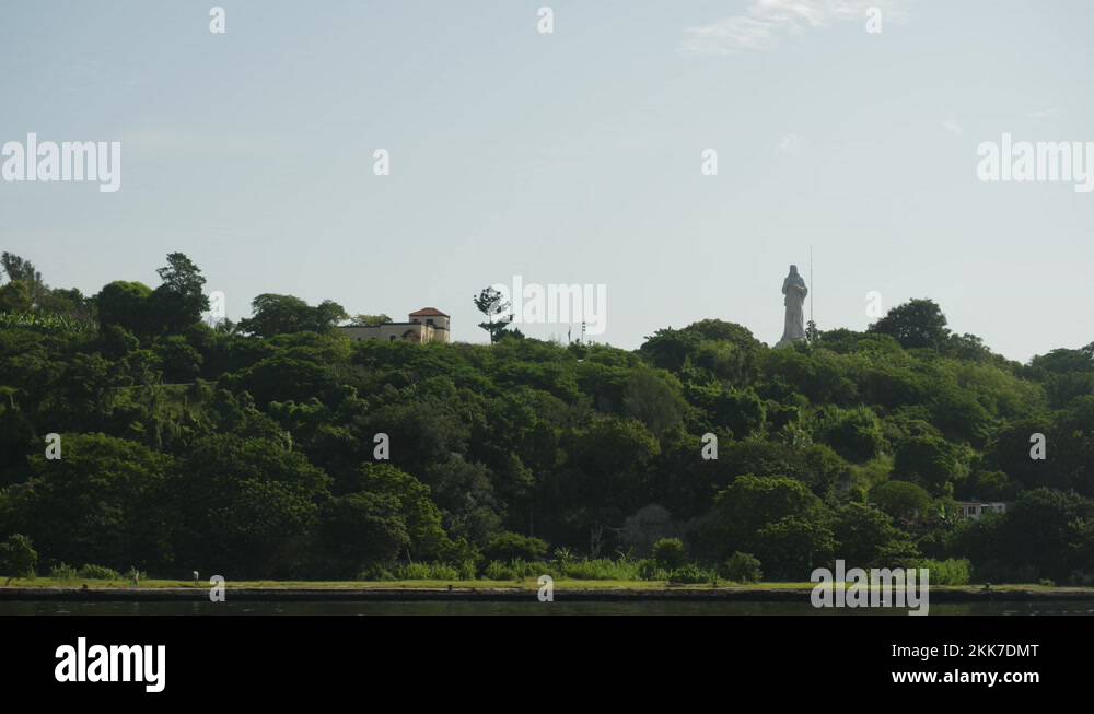 House of Che Guevara and Statue of Jesus in Havana, Cuba Stock Video ...